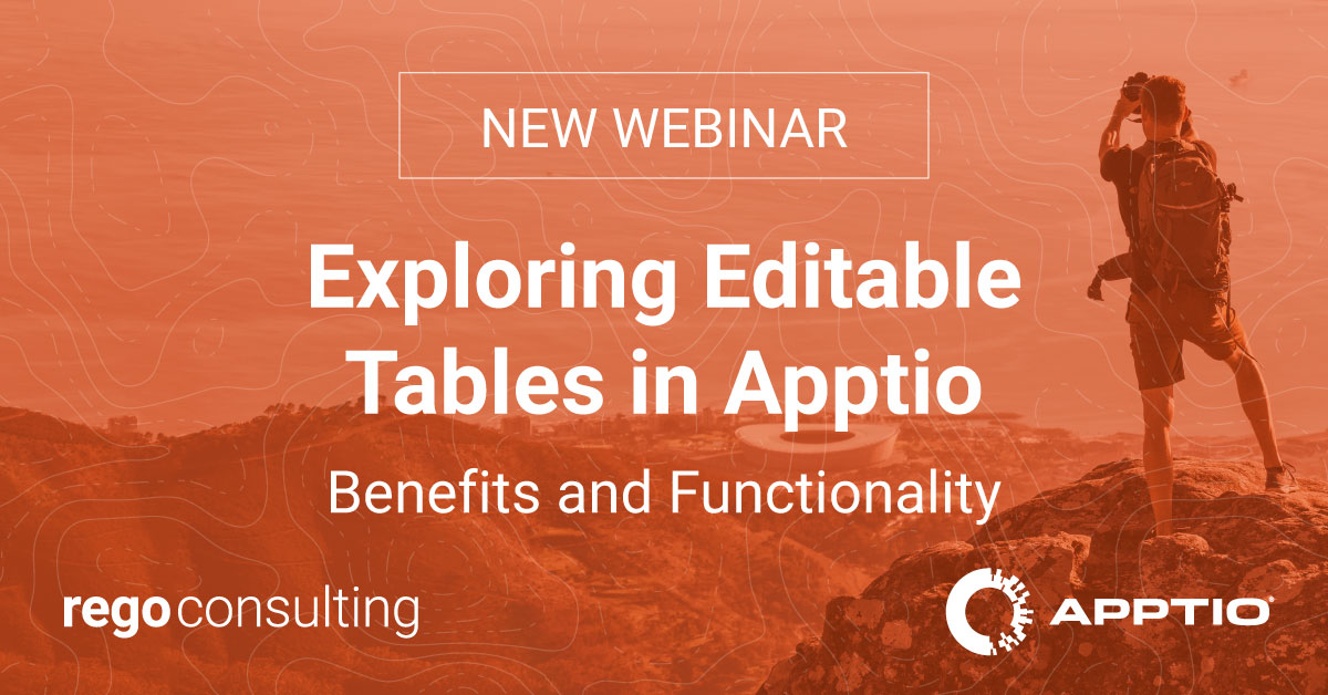 Apptio Webinar - Exploring Editable Tables in Apptio