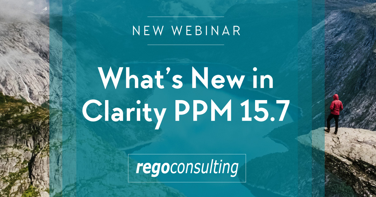 Clarity PPM - Webinar - What's New in Clarity PPM 15.7 - September - 2019
